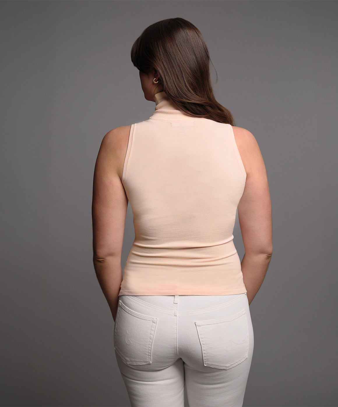 Black and Light Pink Sleeveless Turtleneck Tops | Fallon and Black and Light Pink Sleeveless Turtleneck Tops | Fallon and
